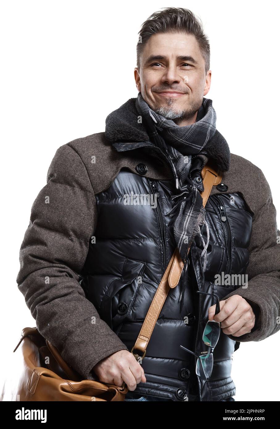 Person in winter jacket hi-res stock photography and images - Alamy