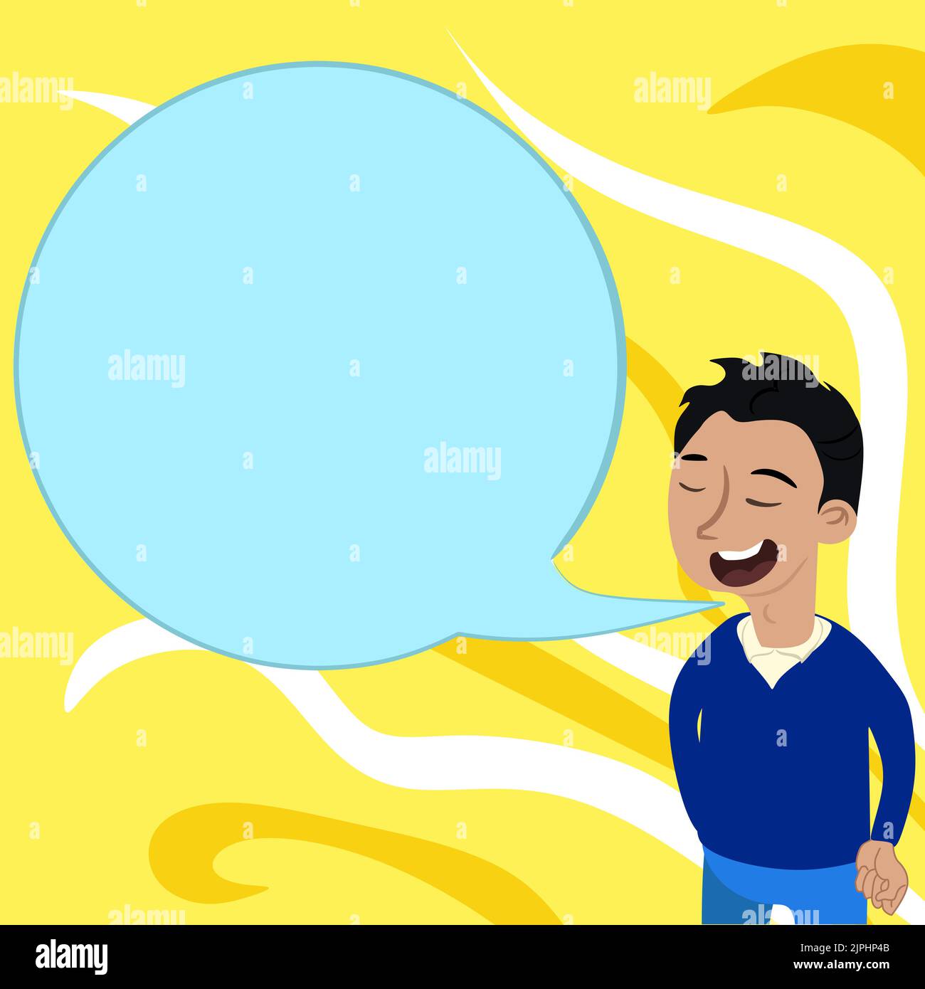 Businessman Holding Speech Bubble With Important Messages. Man In Suit ...