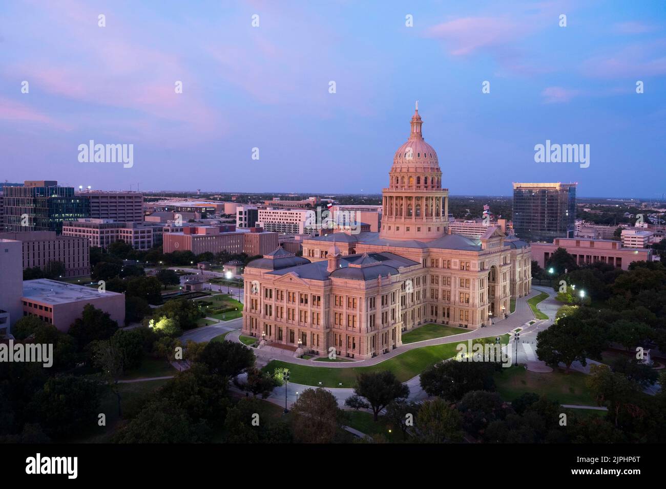 The Texas State Capitol building is seen in Austin looking northeast ...