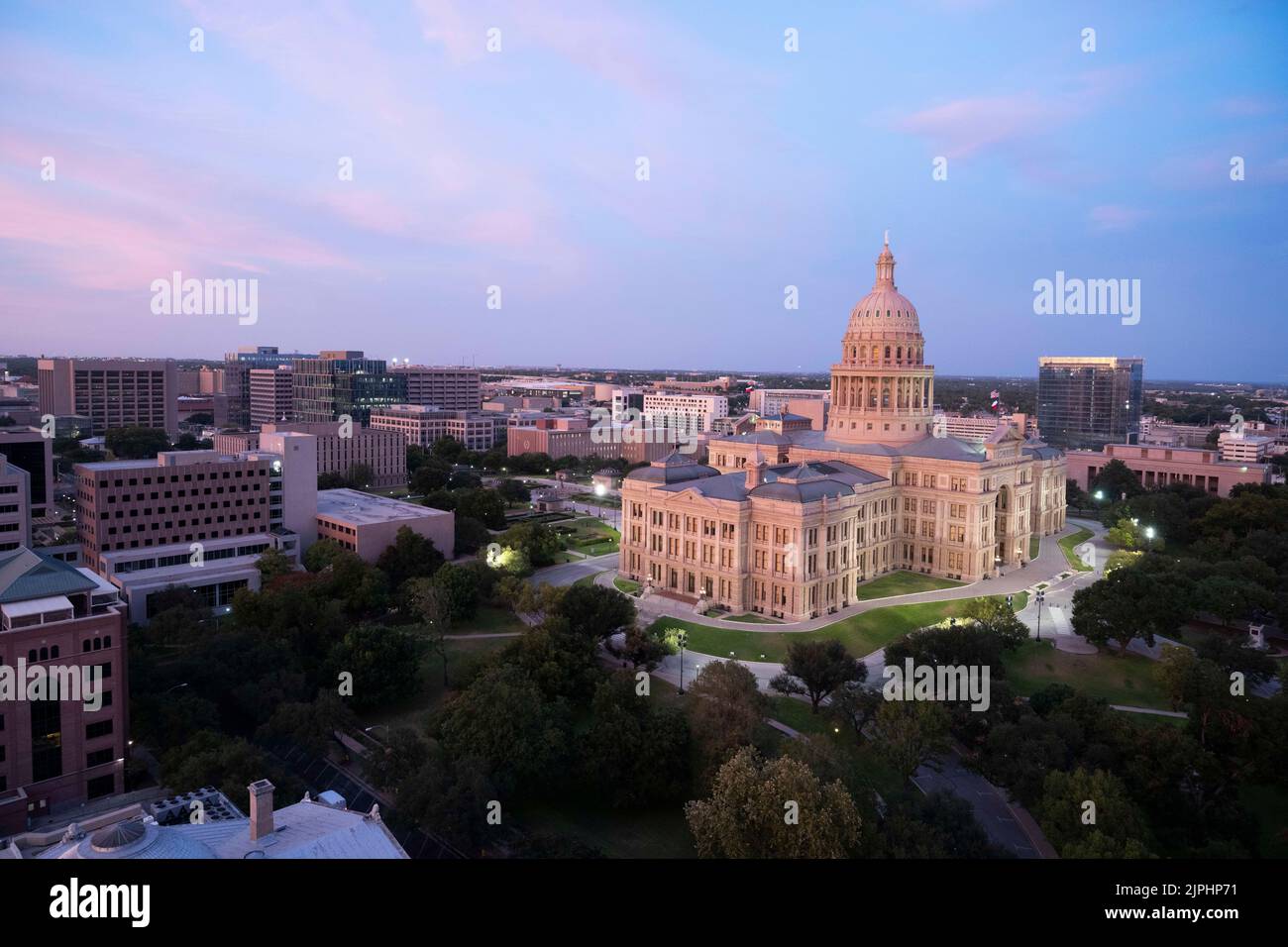The Texas State Capitol building is seen in Austin looking northeast ...