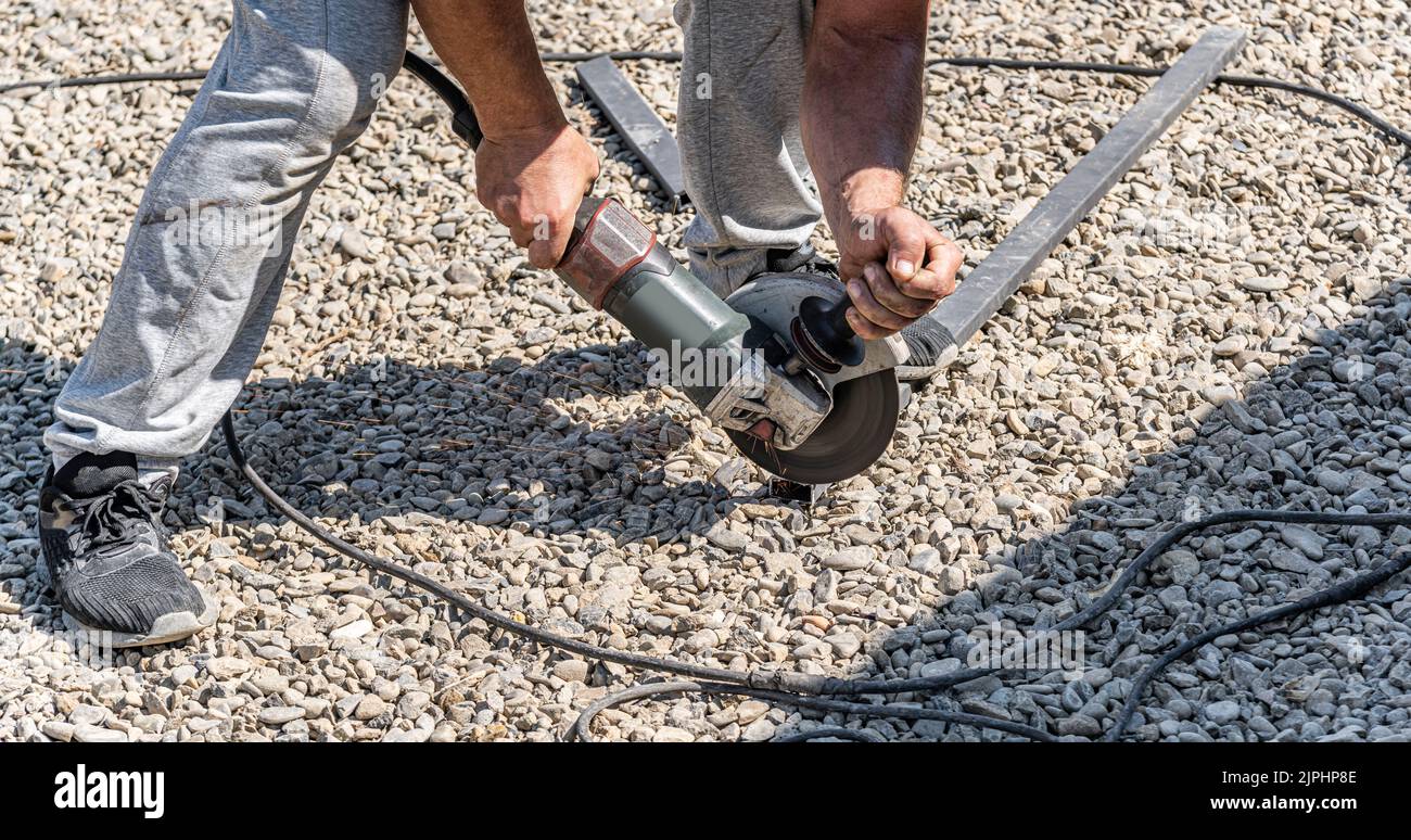 Grinding machine cuts metal factory hi-res stock photography and images ...