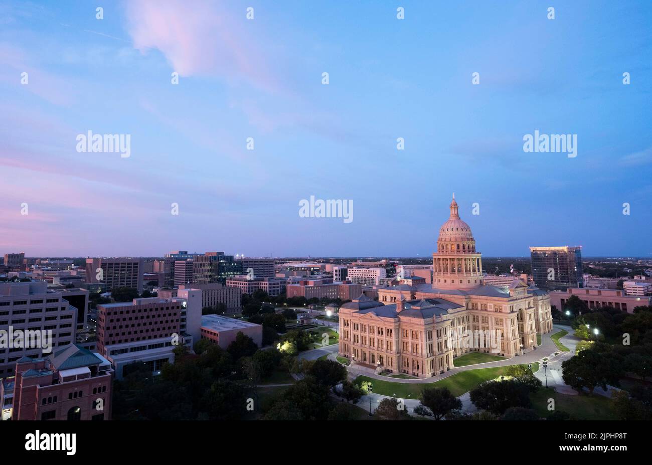 The Texas State Capitol building is seen in Austin looking northeast ...