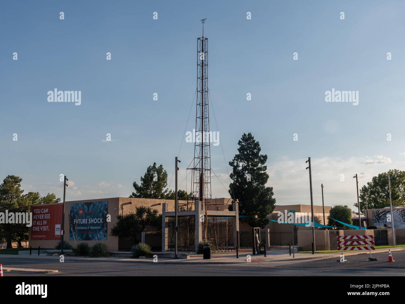 Corner view of the exterior of the Roswell Museum in Roswell, New ...