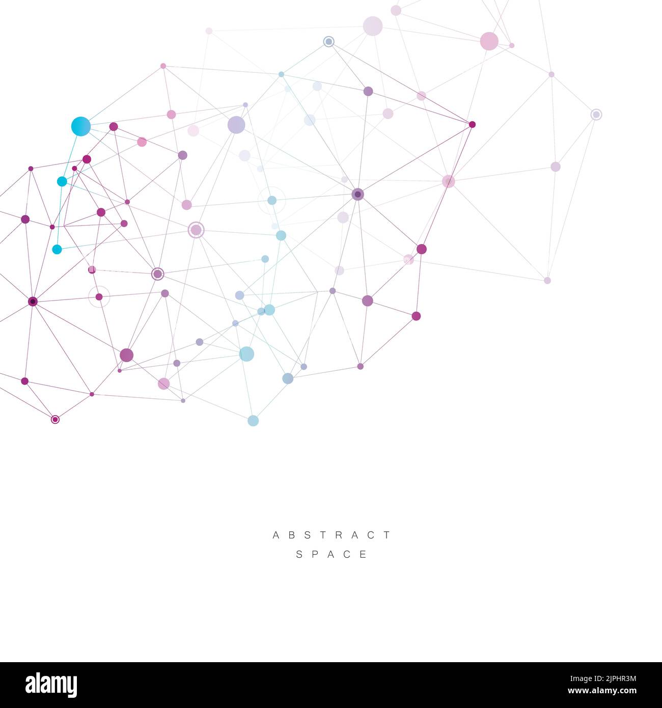 Vector Molecular Connection Technology Abstract Connection Stock