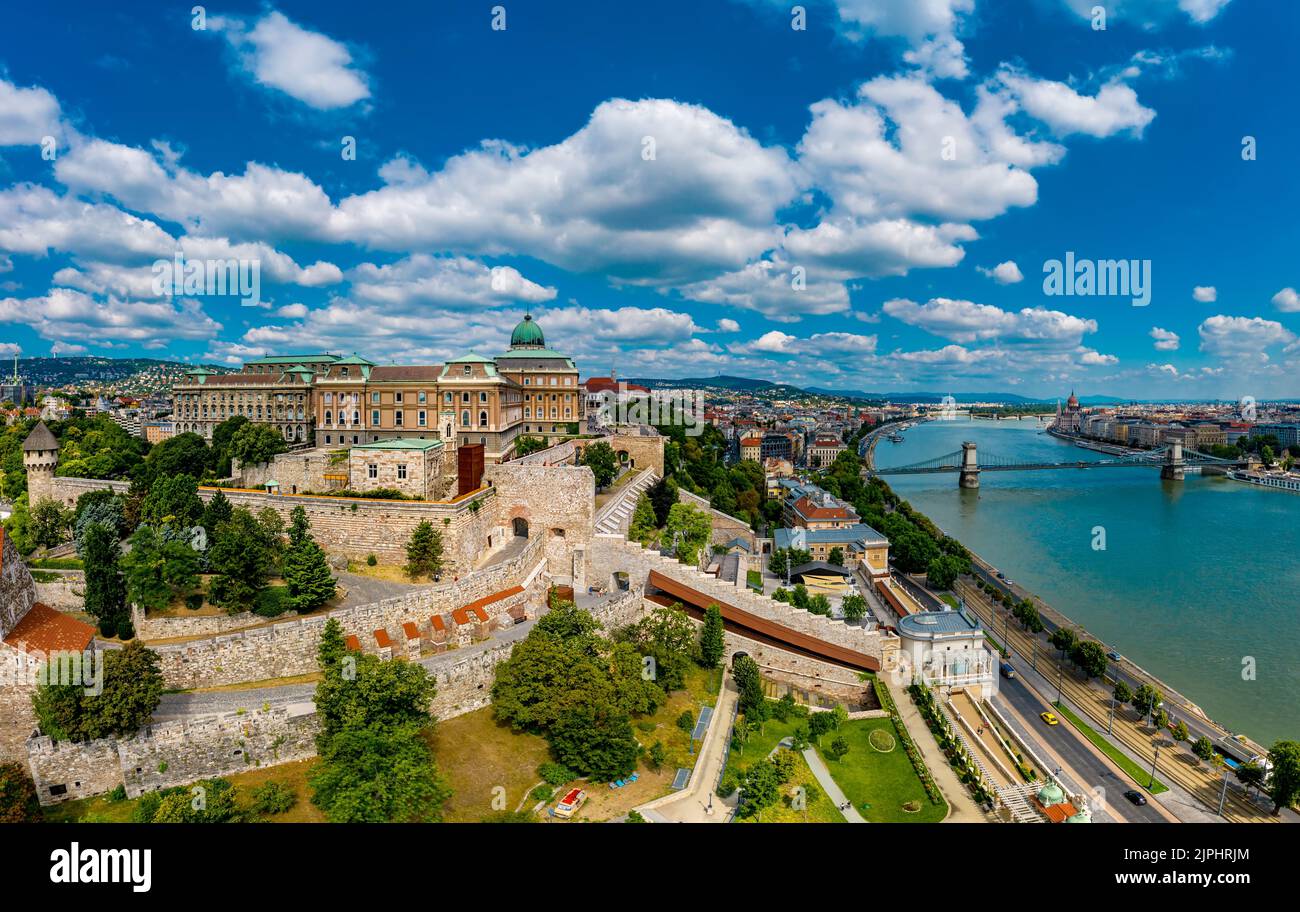 budapest, hungary, castle, drohnenflug, budapests, hungaries, castles ...