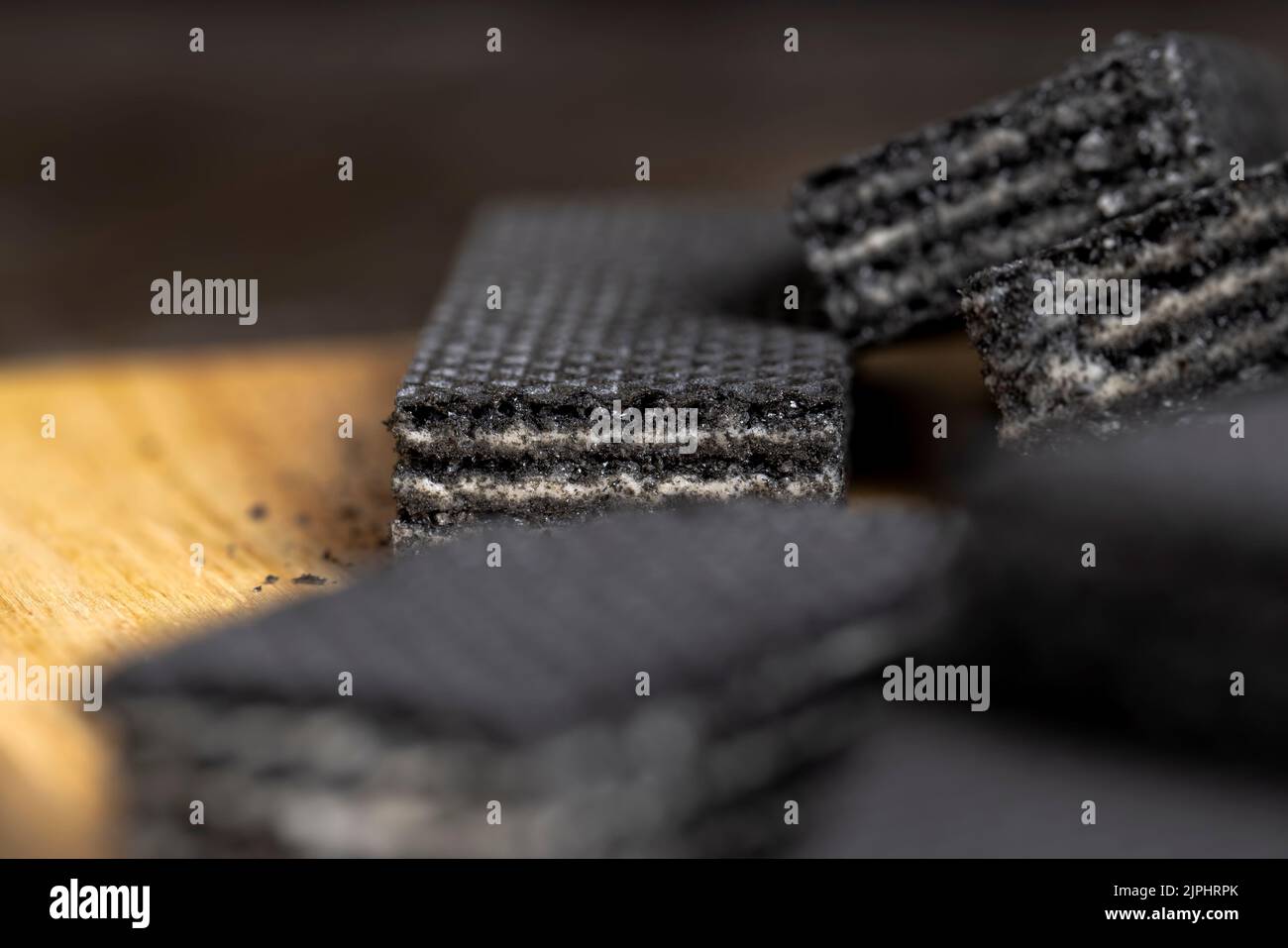 Black waffles hi-res stock photography and images - Alamy