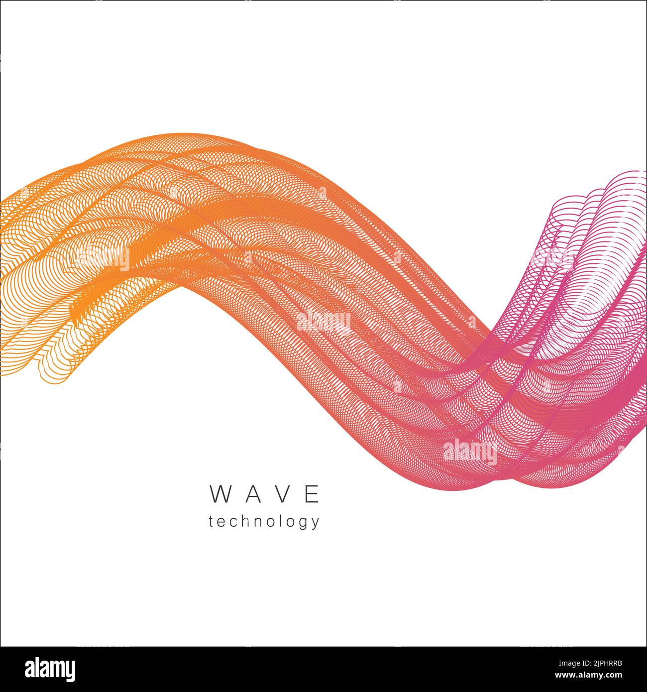 Abstract smooth color wave vector on white background. Can use for art ...