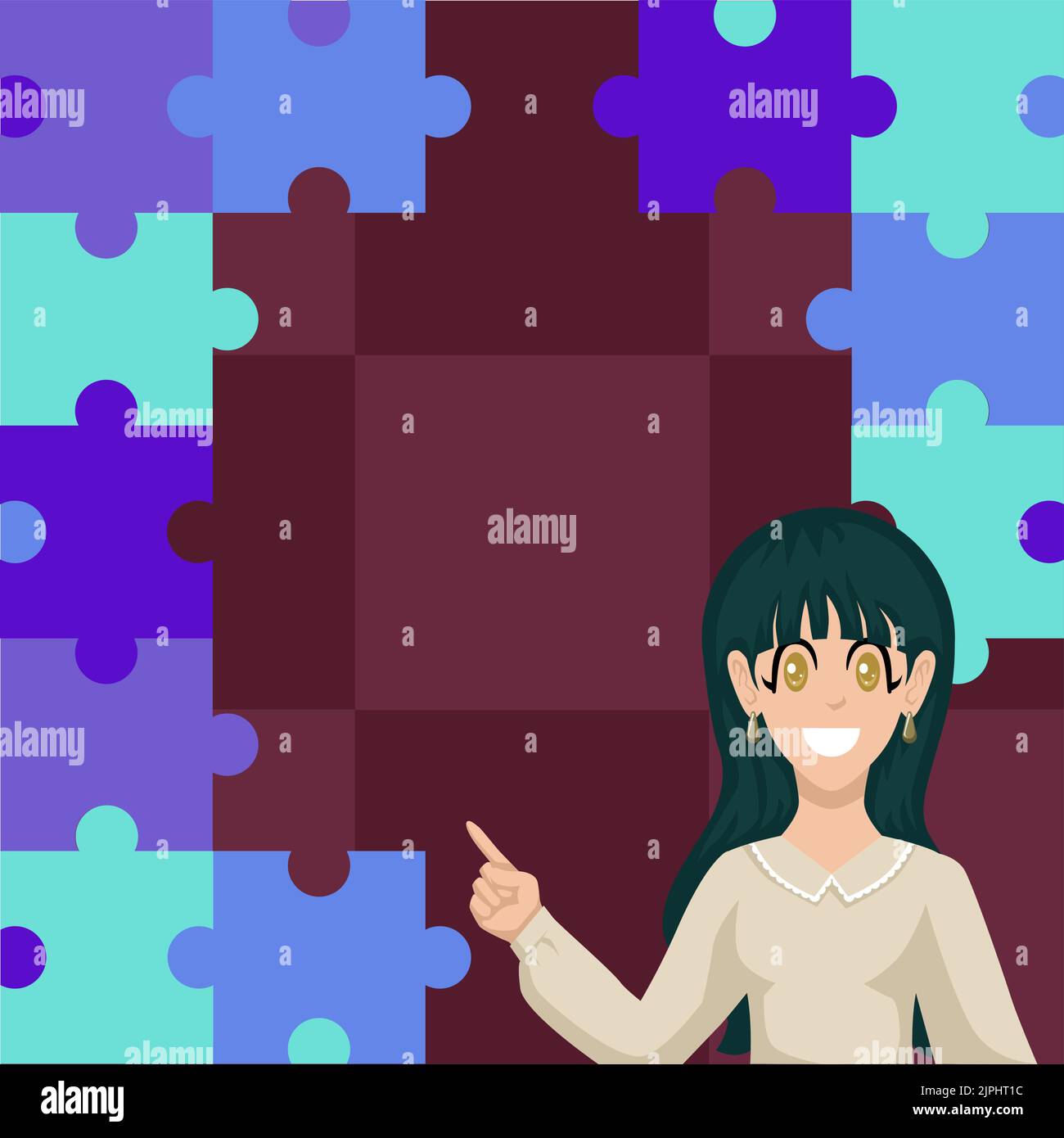 Jigsaw back Stock Vector Images - Alamy