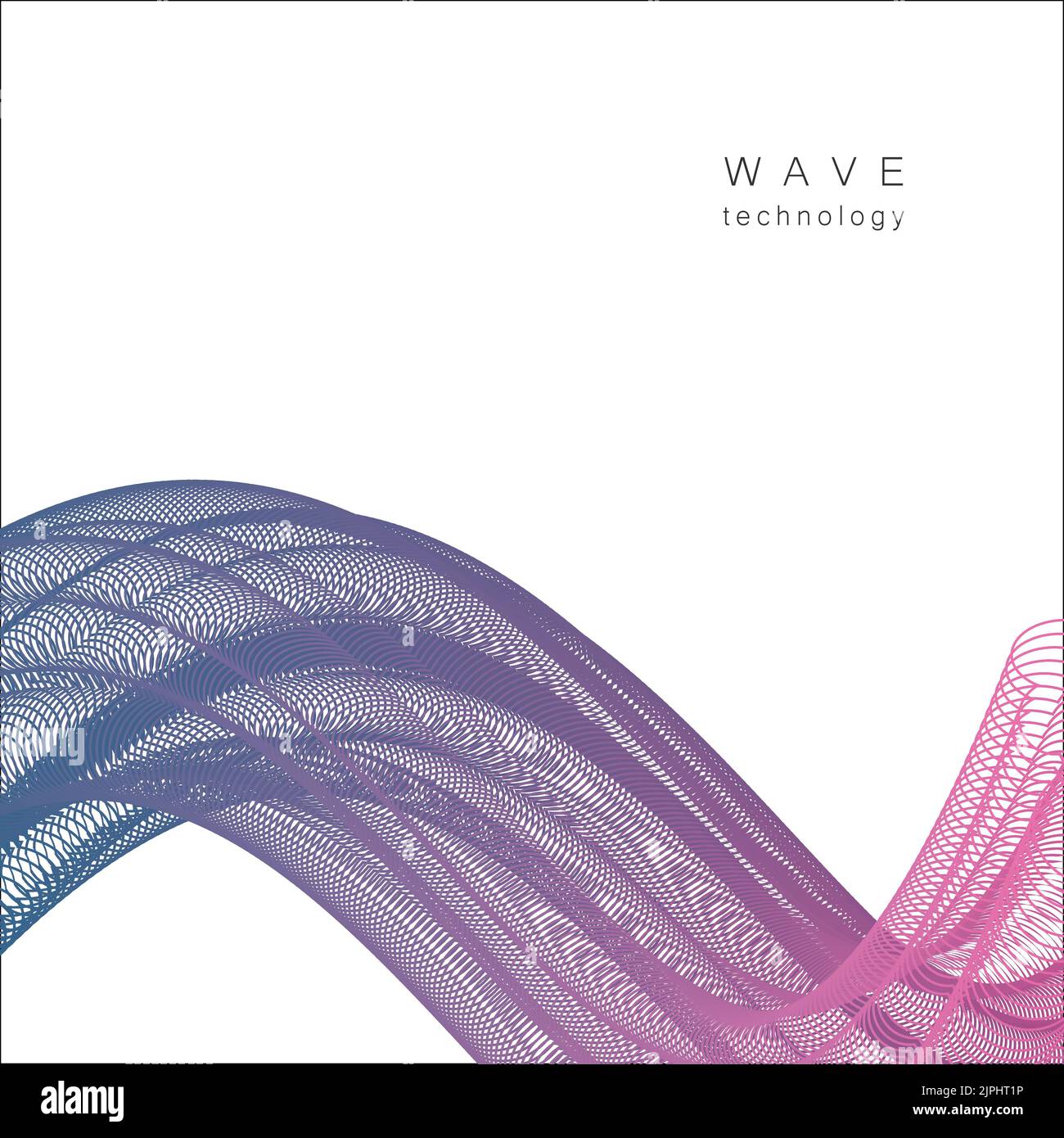 Abstract smooth color wave vector on white background. Can use for art ...