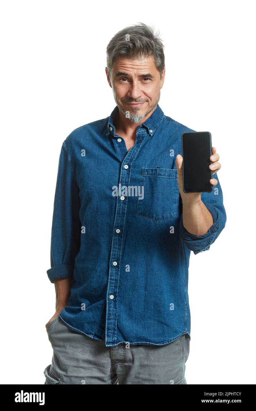 man, display, showing, smart phone, guy, men, displays, smart phones ...