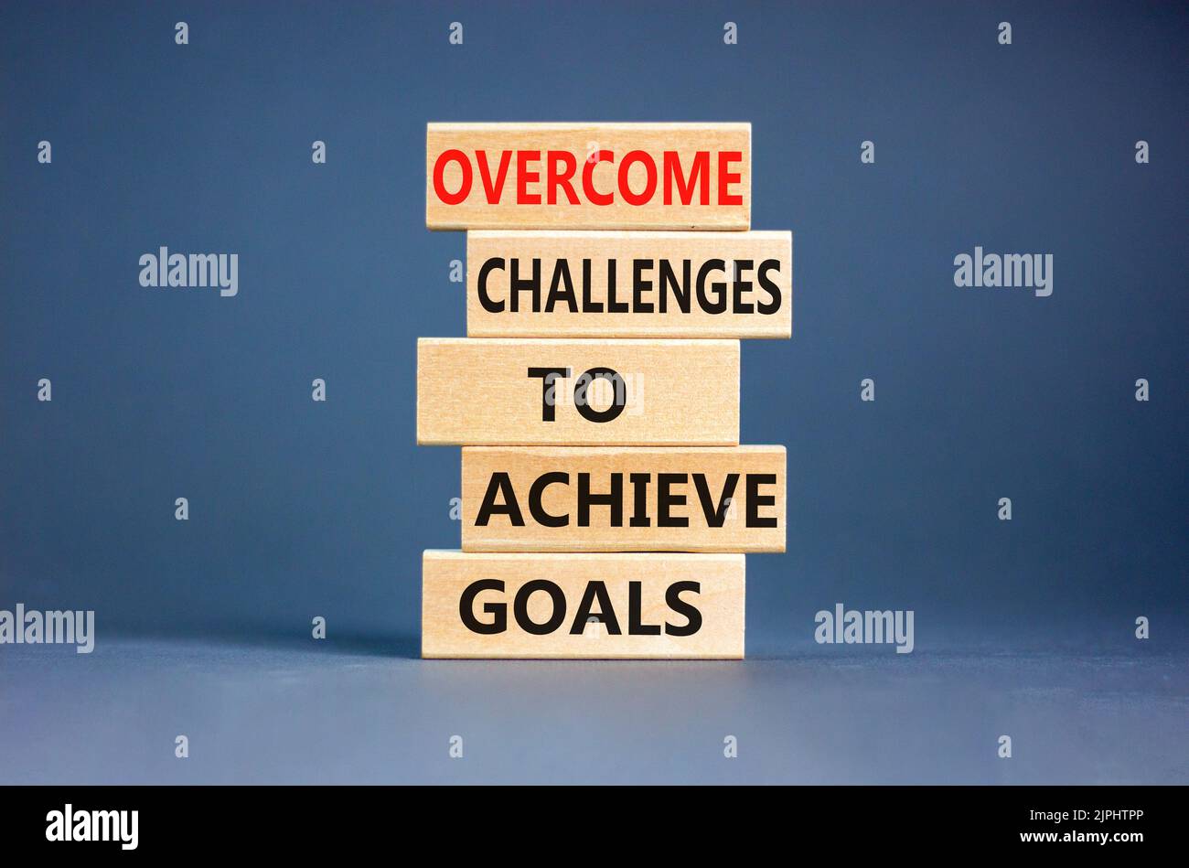 Overcome challenges to achieve goals symbol. Concept words Overcome ...
