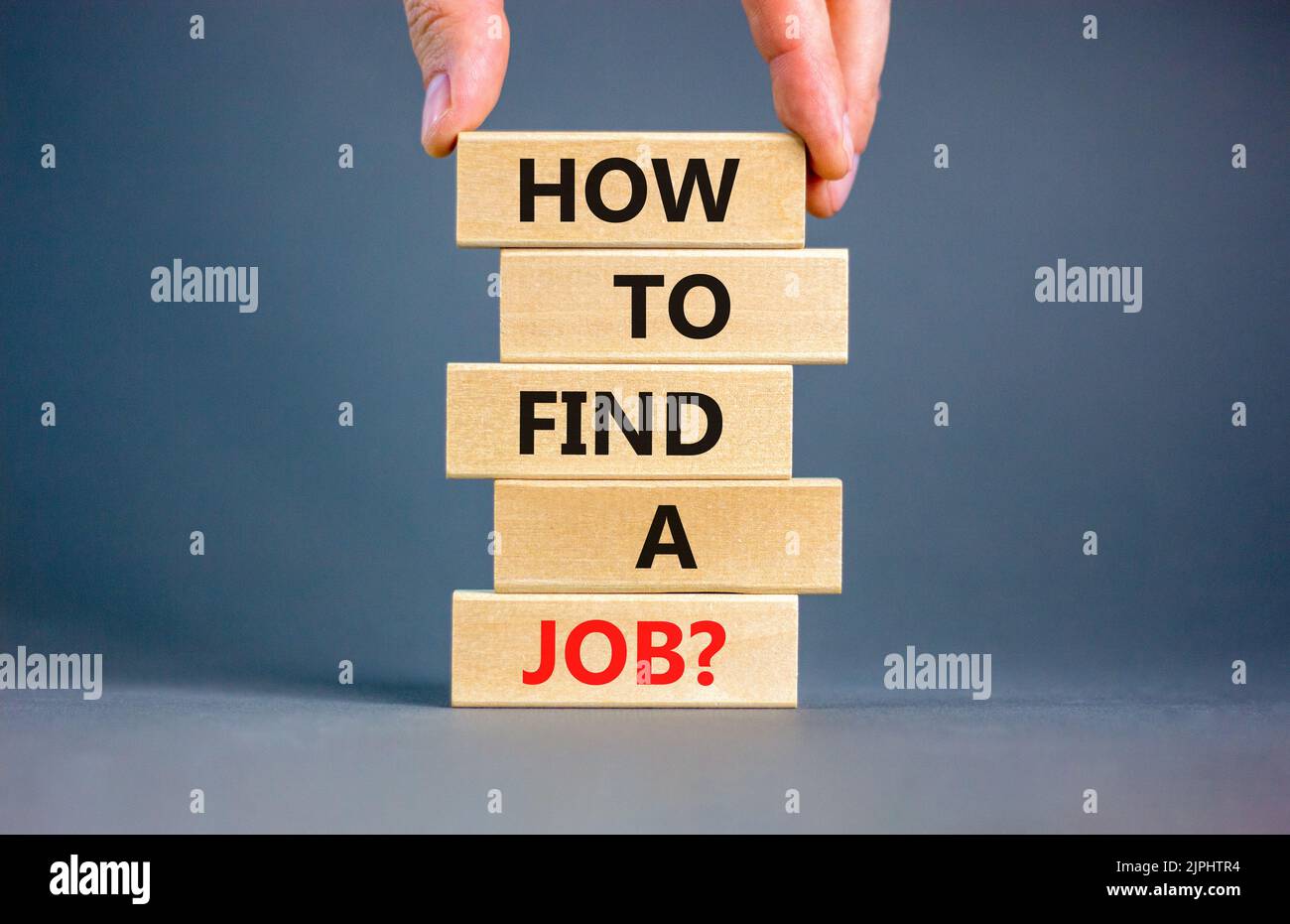 How to find a job symbol. Concept words How to find a job on wooden ...