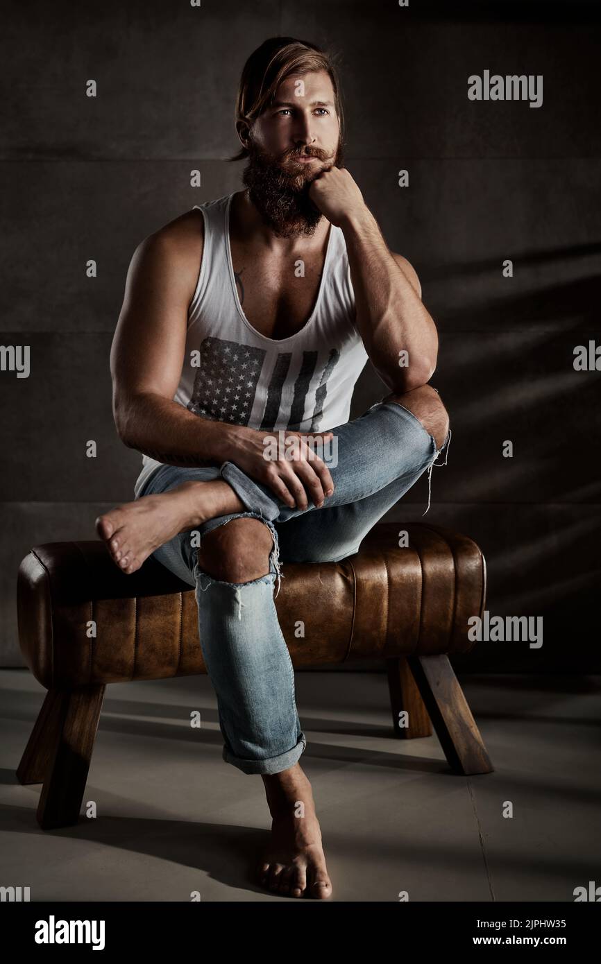 Pensive masculinity hi-res stock photography and images - Alamy