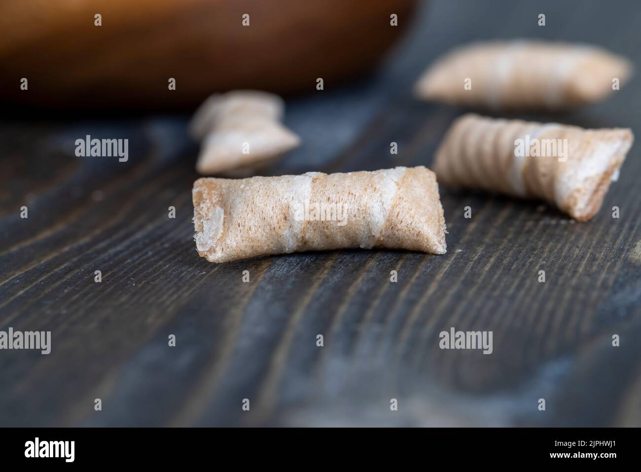 Waffle tubes filling cream hi-res stock photography and images - Alamy