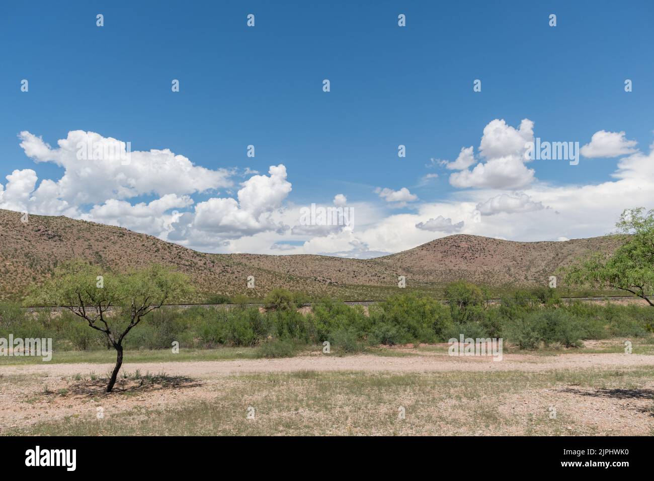 Scenic western New Mexico vista during the monsoon season with lots of ...
