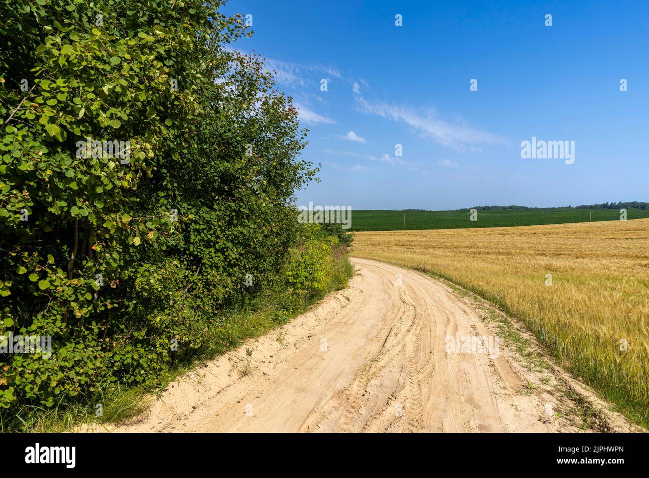 Gravel highway in rural areas , a simple primitive road for the ...