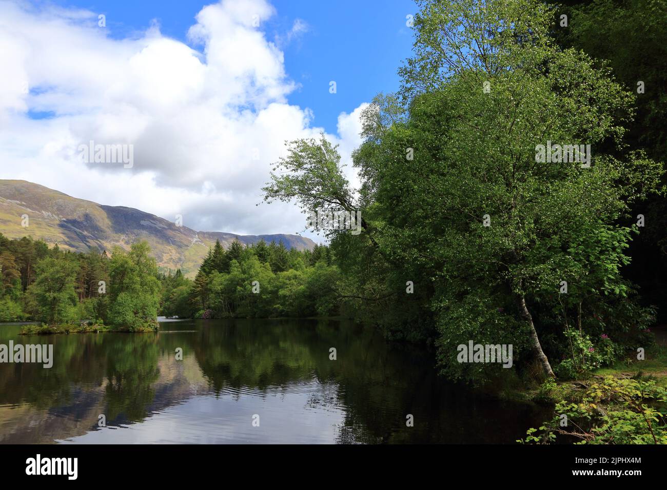 Glencoe Lochan located just north of Glencoe village in the Scottish ...