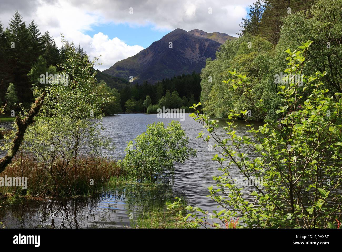 Glencoe Lochan located just north of Glencoe village in the Scottish ...