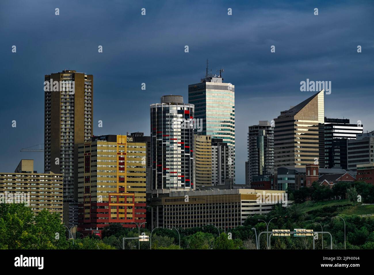 Edmonton city skyline, Edmonton, Alberta, Canada Stock Photo - Alamy
