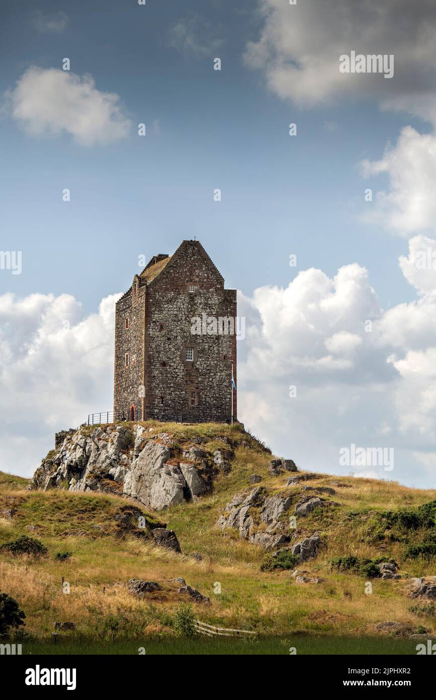 Smailholm Tower, a peel tower near Kelso in the Scottish Borders Stock ...