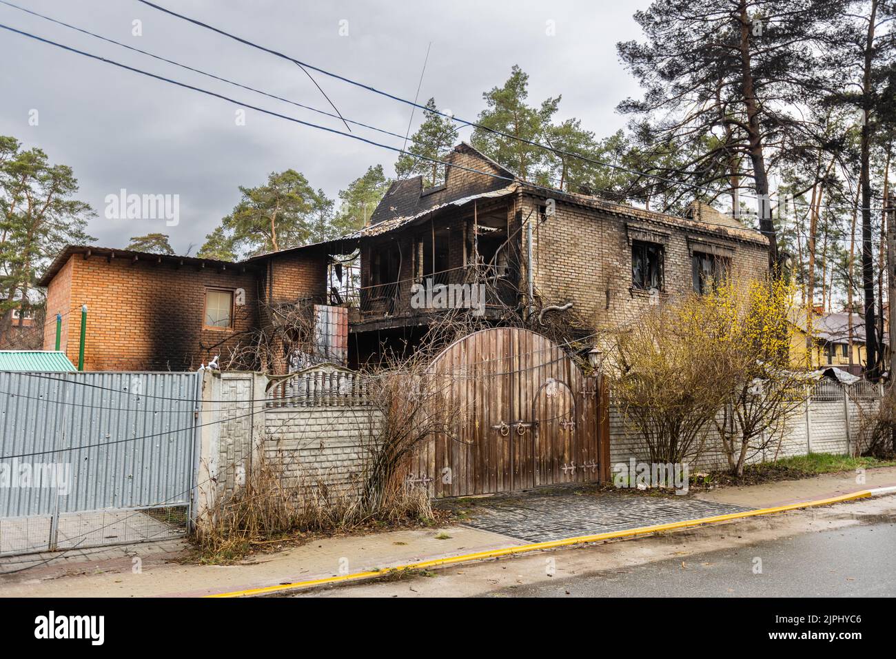 Irpin, Kyev region Ukraine - 09.04.2022: Cities of Ukraine after the ...