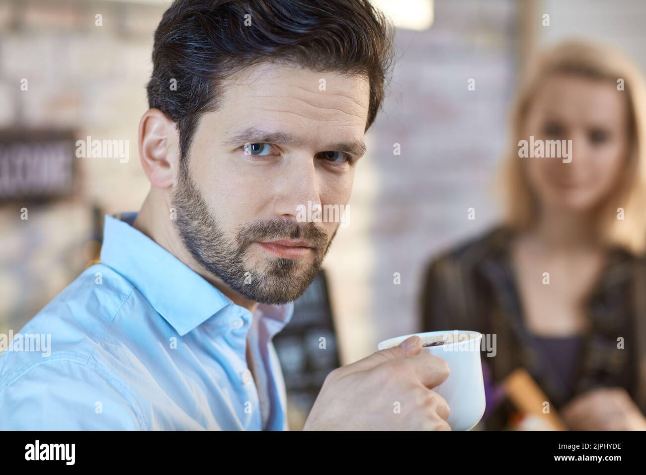 man, drinking, coffee, guy, men, to drink, coffees Stock Photo - Alamy