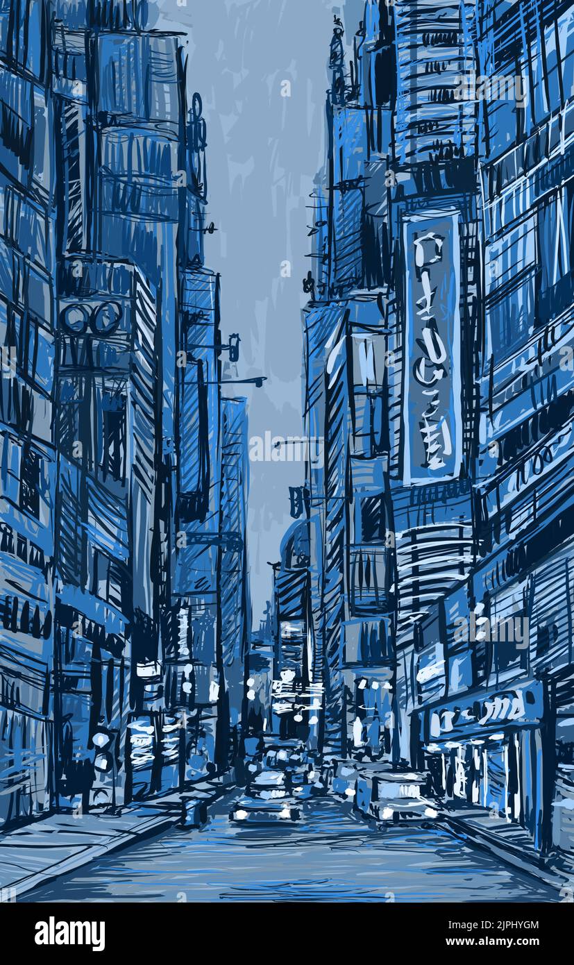 City sketch hi-res stock photography and images - Alamy