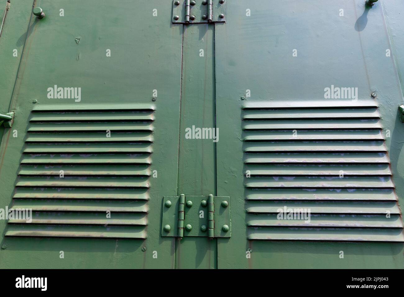 Part of the metal structure of an old steam locomotive, metal elements ...