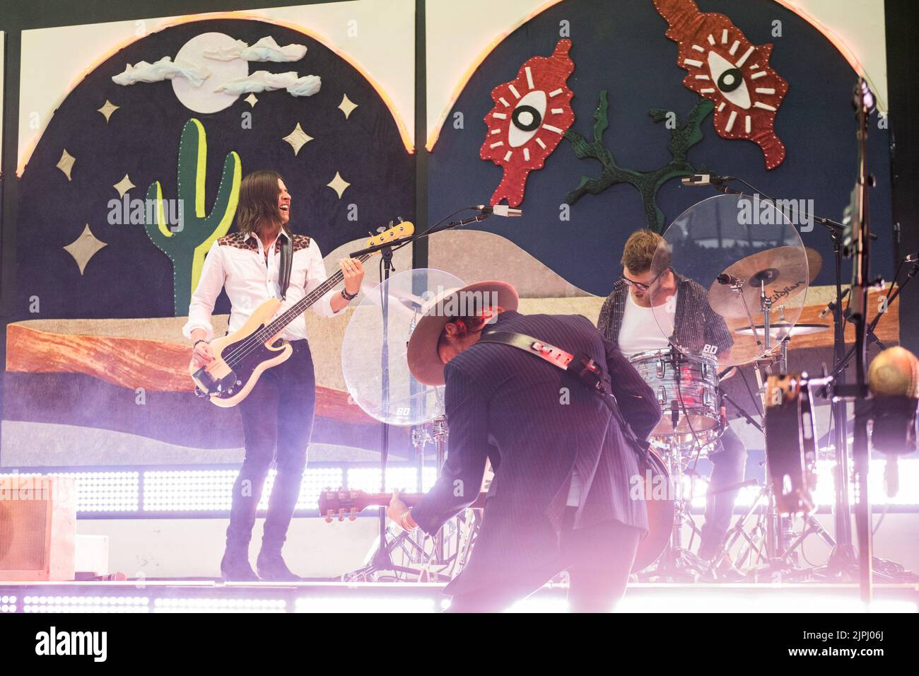 Seth Bolt, Bear Rinehart and Randall Harris of NEEDTOBREATHE performs ...