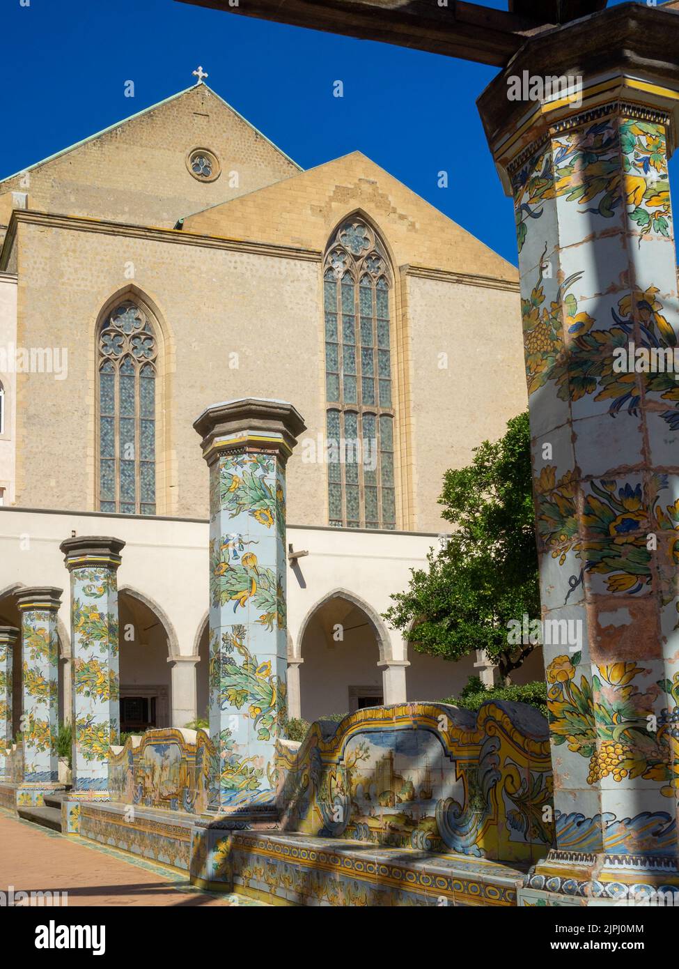 Majolica tiles at the Chiostro Maiolicato or Chiostro delle Clarisse ...