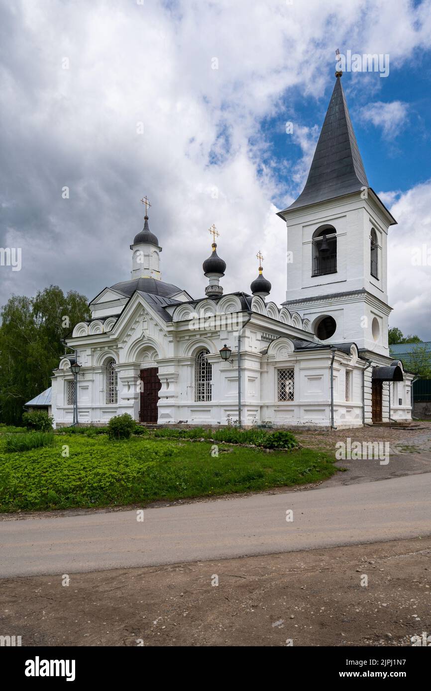Resurrection Church in the city of Tarusa, Kaluga region in the bank of ...