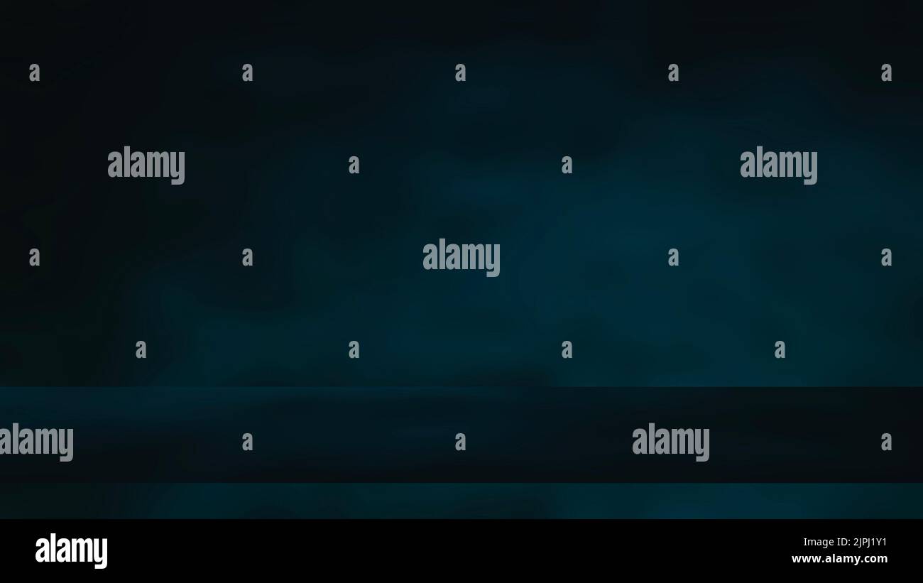 Empty Dark Concrete wall room studio Background and Floor perspective with blue soft light ...