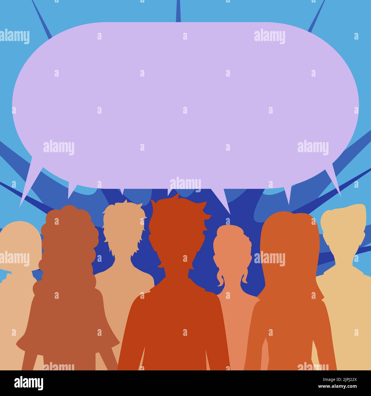Crowd in shape of speech hi-res stock photography and images - Alamy
