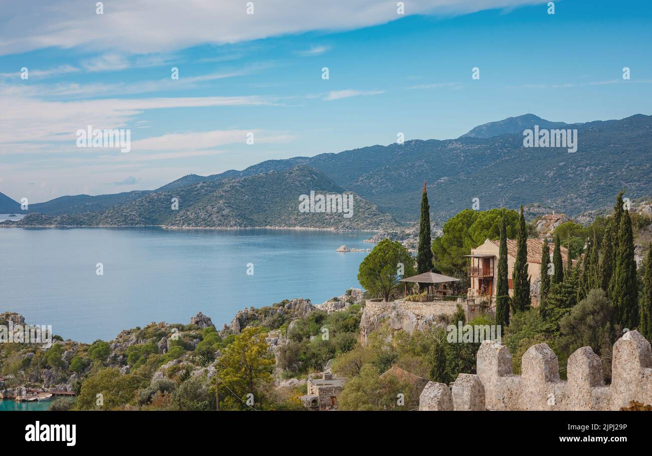 Travel and tourist attractions at Kekova island, Turkey. beautiful view ...
