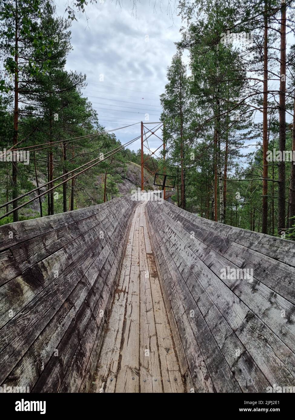 The Tommerenna Lumber Slide in Norway Stock Photo - Alamy
