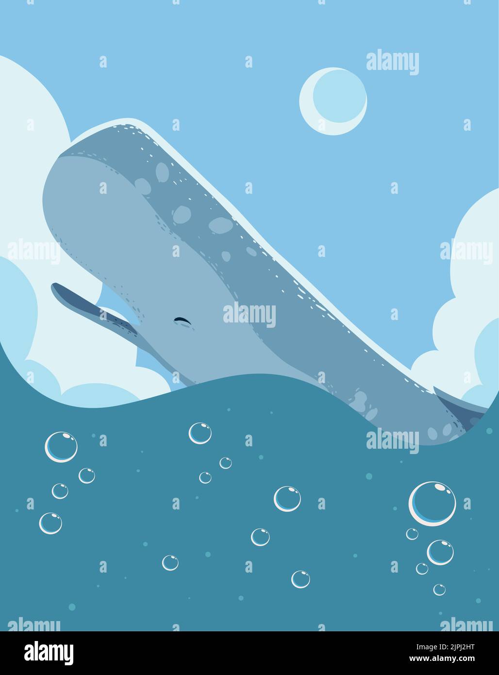 sperm whale sea life Stock Vector Image & Art - Alamy