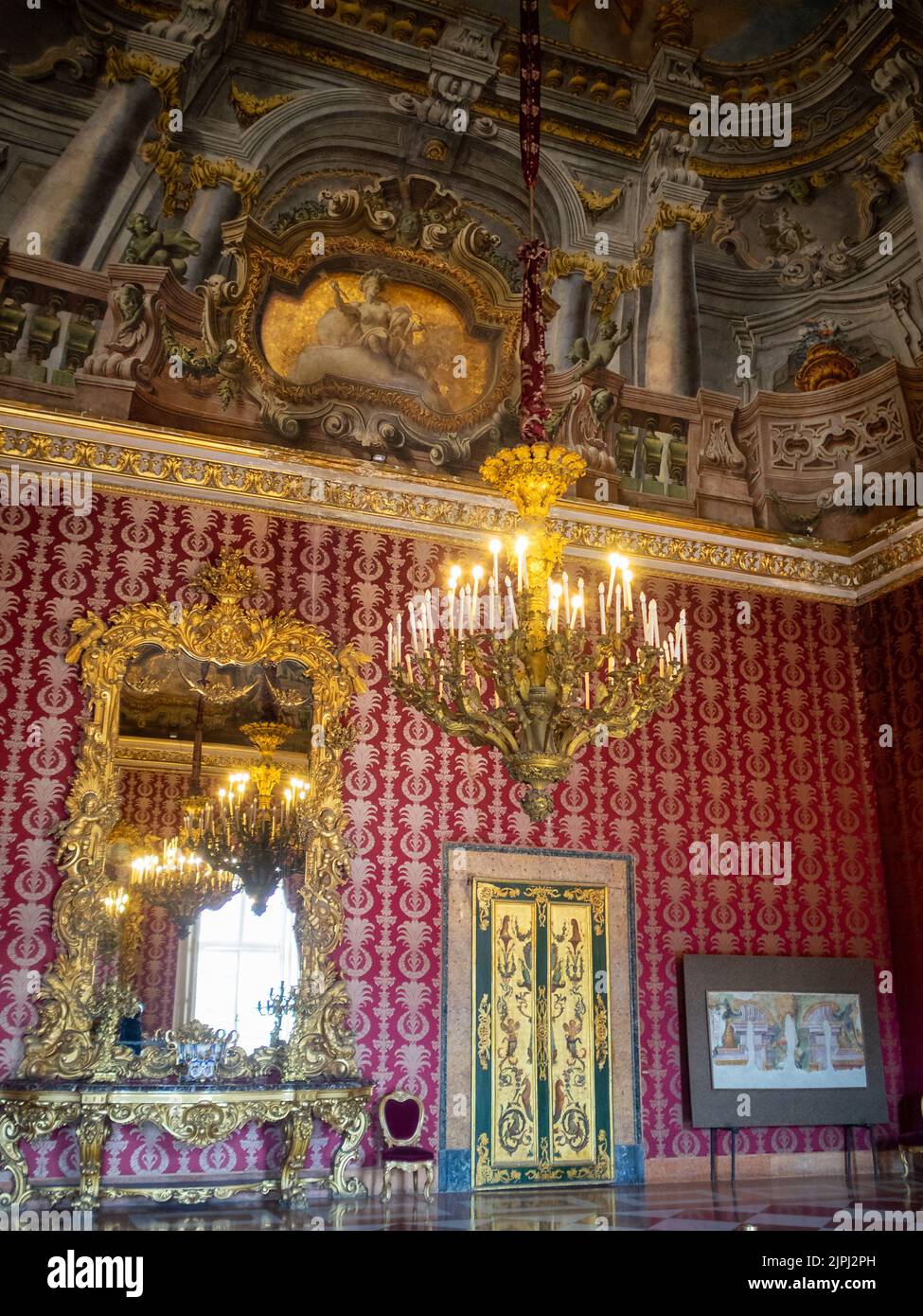 Naples Royal Palace first antechamber Stock Photo - Alamy