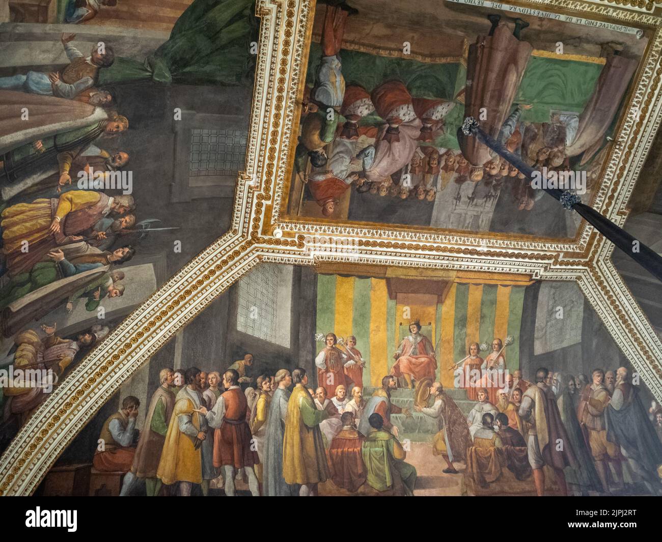 Naples Royal Palace Second antechamber, ceiling painting, Conquest of ...