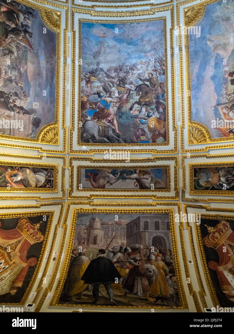 Naples Royal Palace Ambassador's Hall ceiling paintings, Splendours of ...