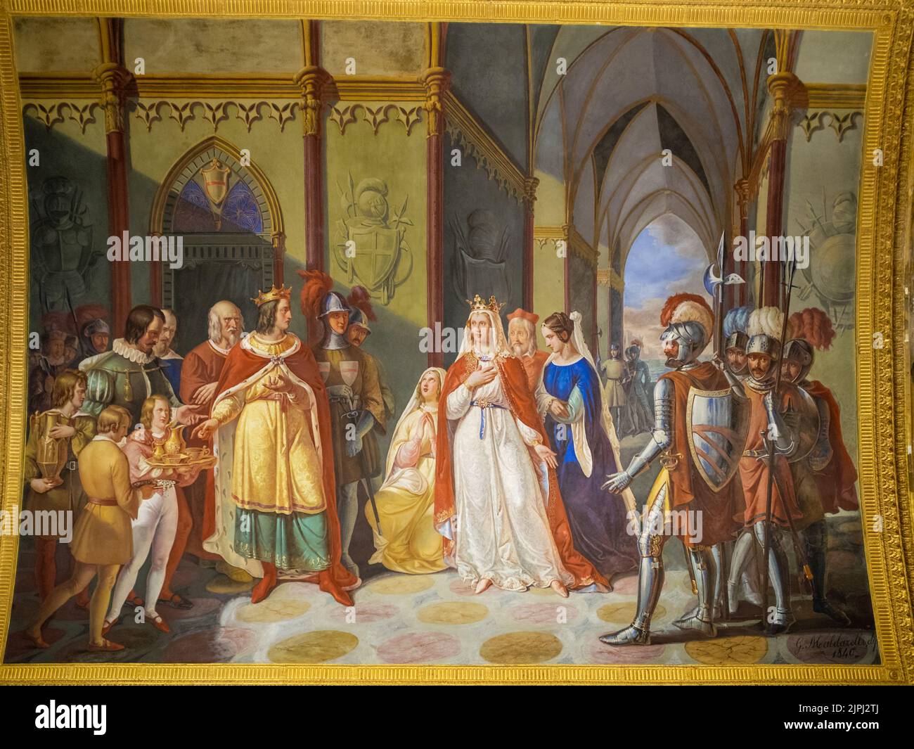 Naples Royal Palace Flemish Hall ceiling painting Genorosity of ...