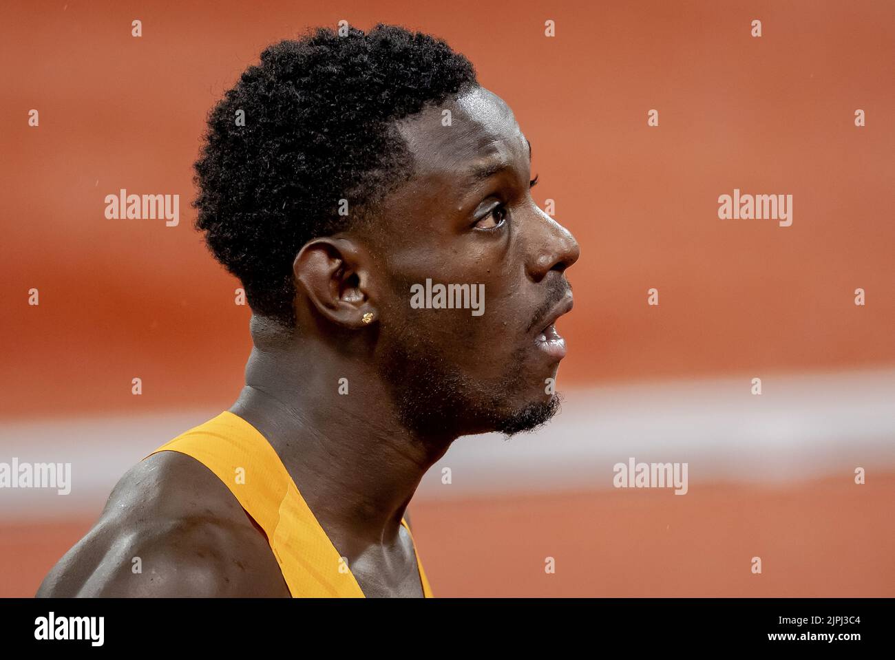 MUNICH - Taymir Burnet in action during the 200 meters on the eighth ...