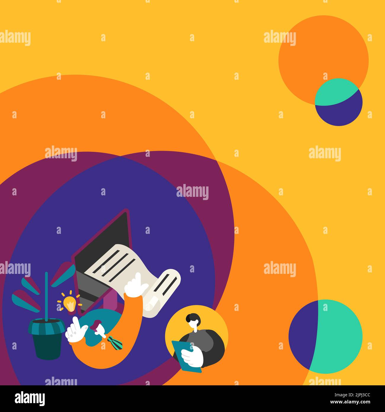 Businessman Thinking About New Ideas And Copying File, Businesswoman ...