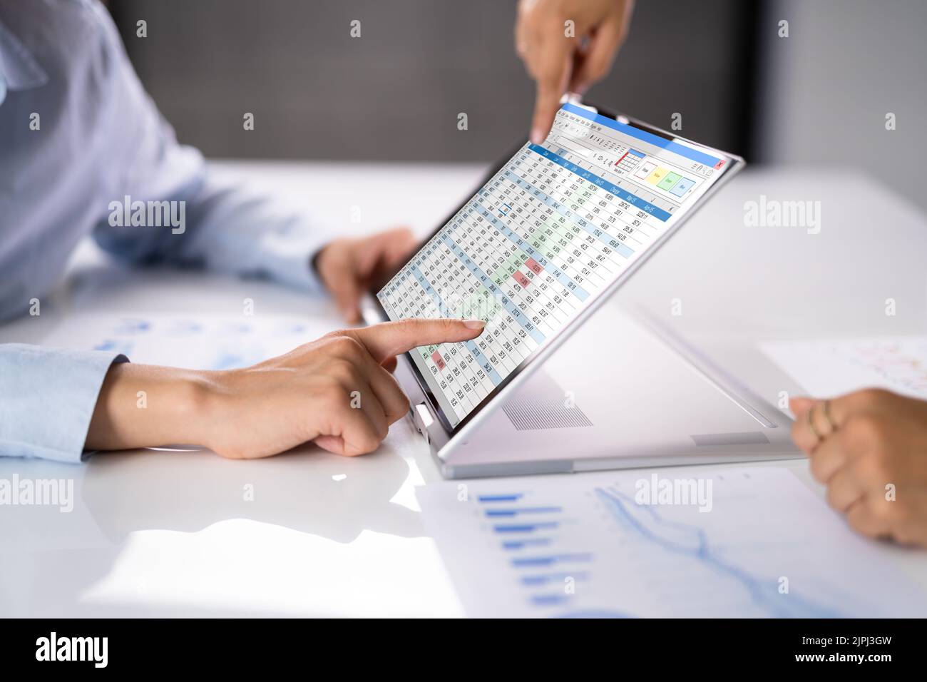 Electronic Spreadsheet Analyst Or Auditor Using Software On Hybrid ...