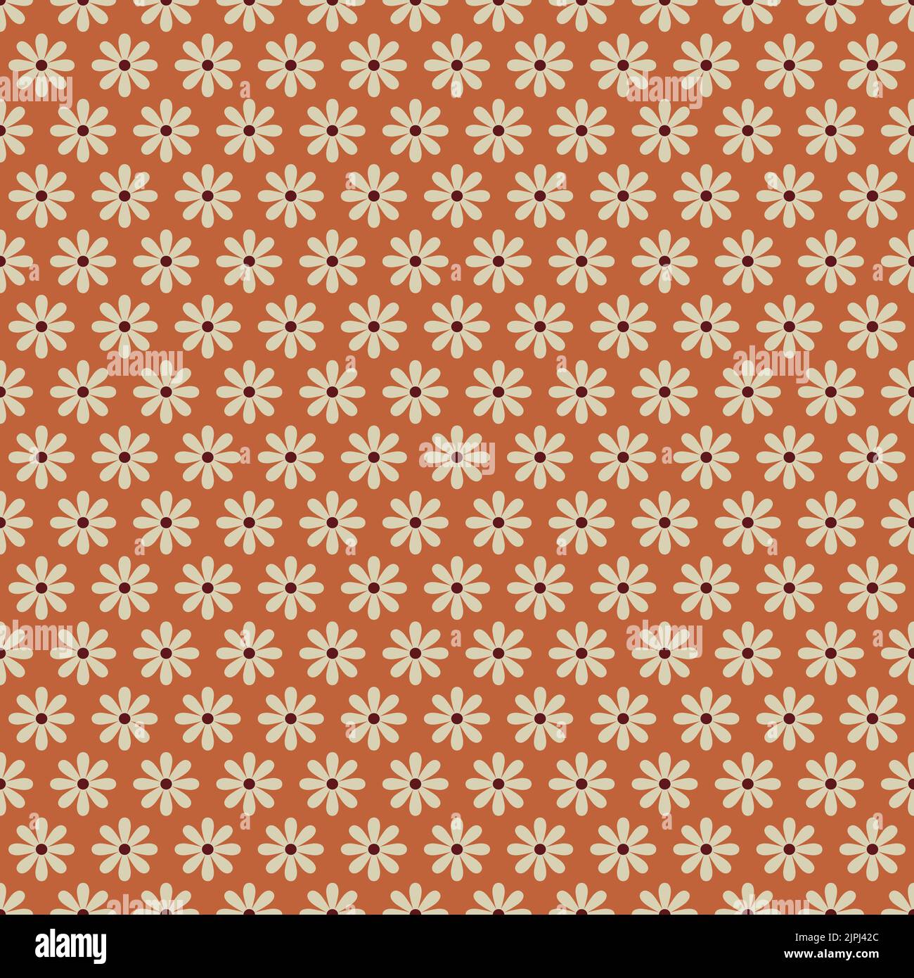 70 s seamless pattern. Retro flower geometric seamless background in ...