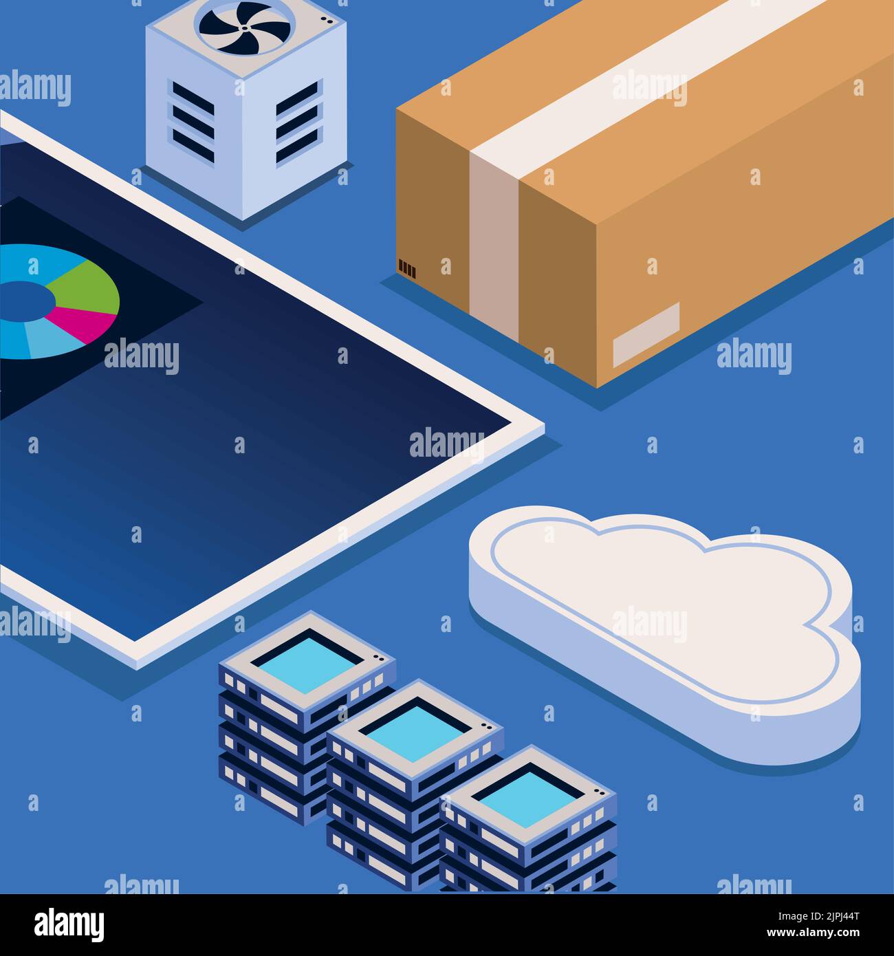 storage tech isometric Stock Vector Image & Art - Alamy