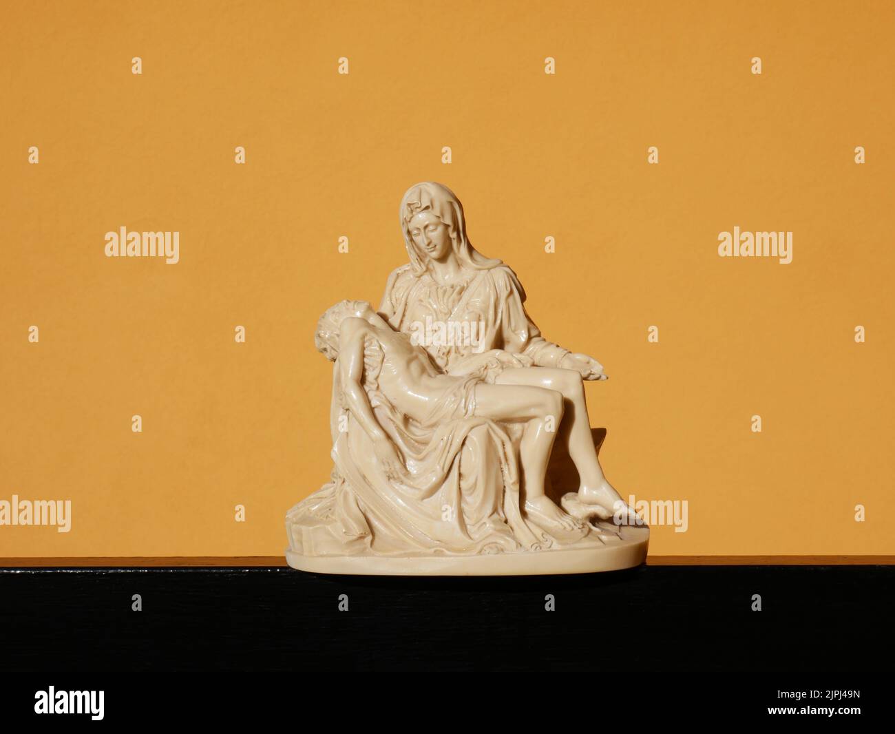 Scale reproduction of the famous Pietà by Michelangelo Buonarroti on an ...
