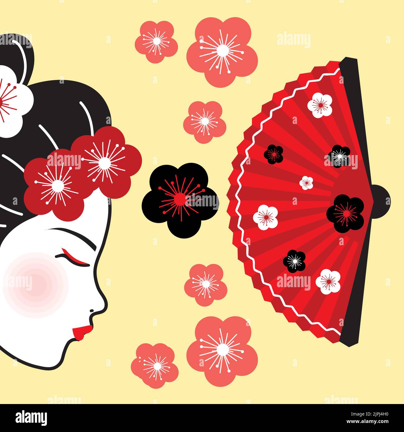 Geisha profile hi-res stock photography and images - Alamy