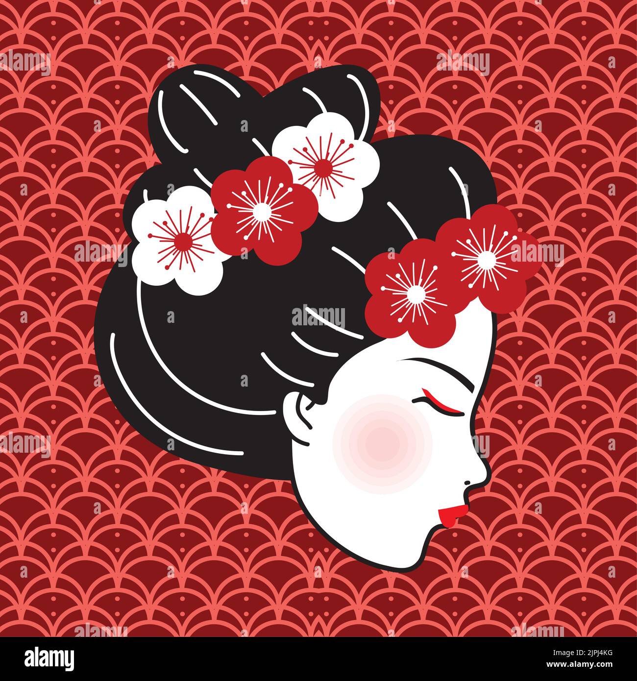 face of geisha Stock Vector Image & Art - Alamy