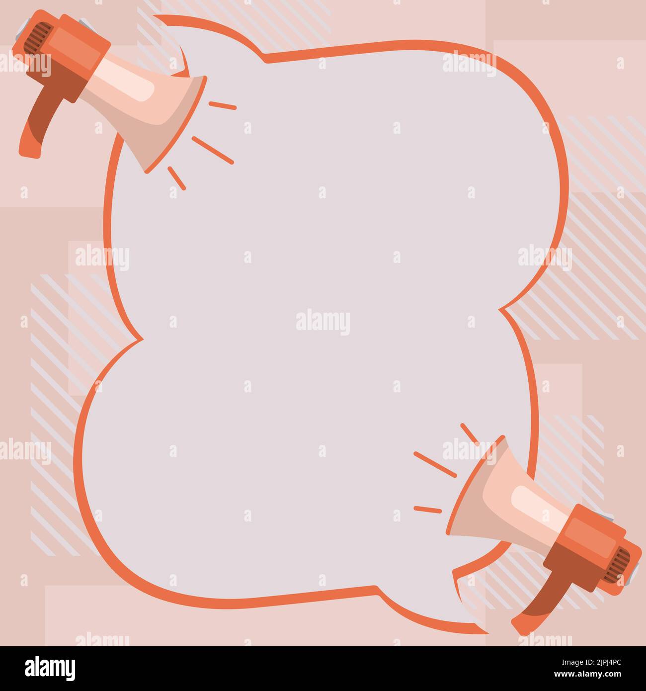 Two Megaphone Drawing With Conversation Bubble Showing Conversation ...