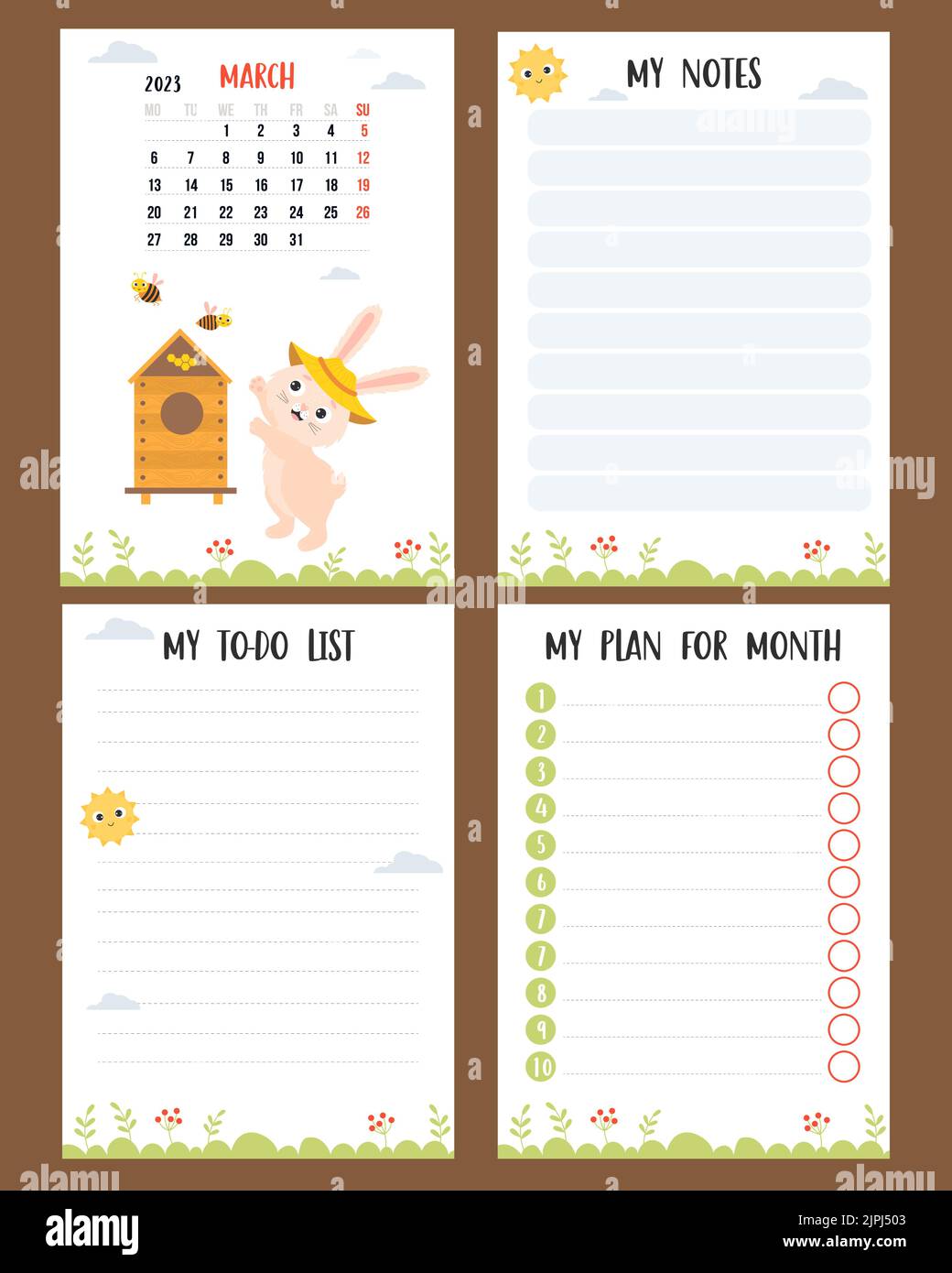 In diary from march Stock Vector Images - Alamy